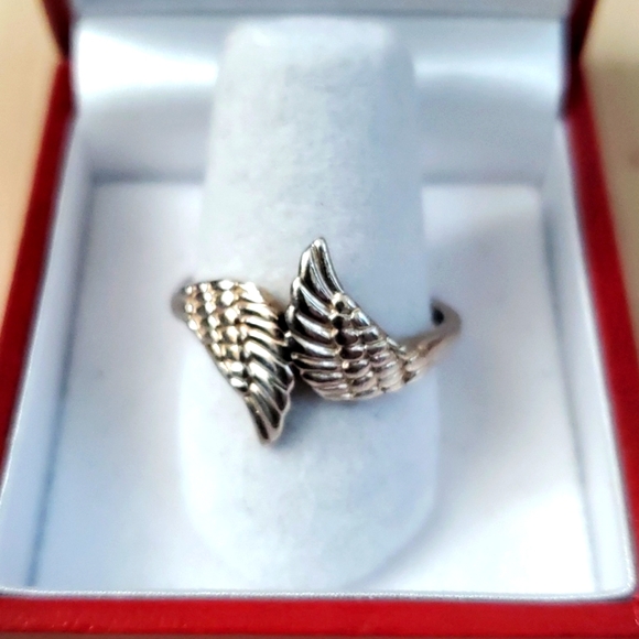 Vintage | Jewelry | Angel Wings Sterling Silver 925 Angel Wing Ring ...
